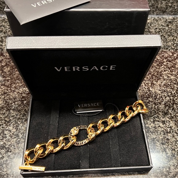 Versace | Jewelry | Versace Greca Link Bracelet New | Poshmark